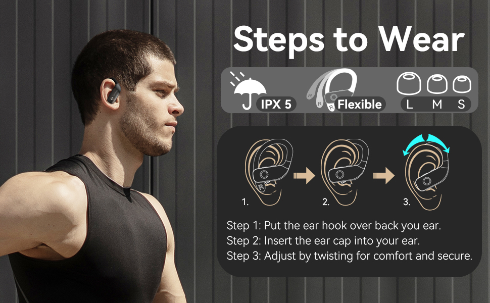 Amazon.com: Wireless Earbuds Bluetooth Headphones 48hrs Play Back Sport ...