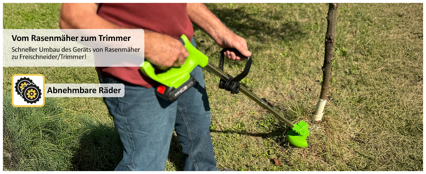 Genius Rotorazer 8-in-1 Garden Tool Set 23-Piece Battery Grass Trimmer, Lawn Edging Cutter ...