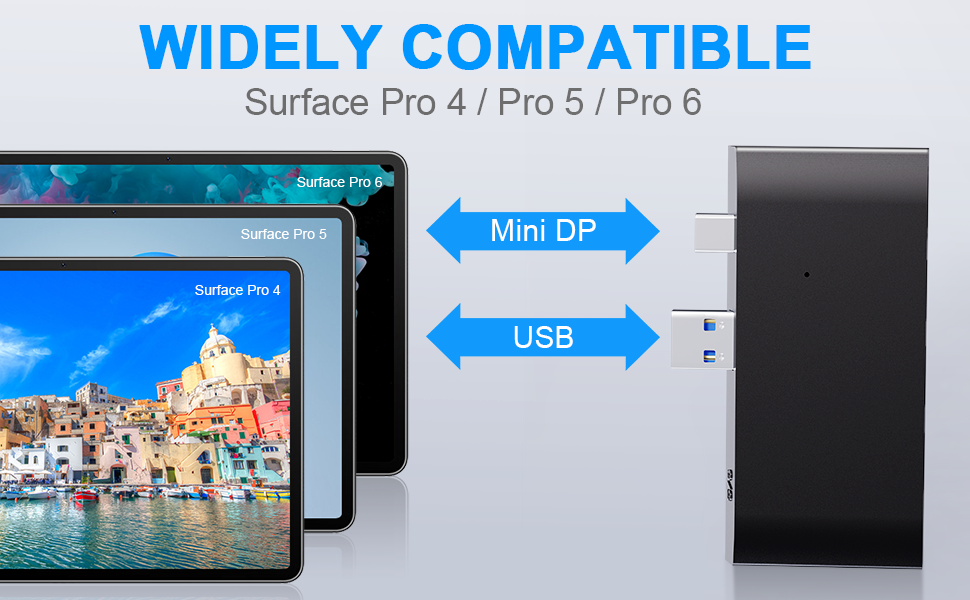 Amazon.com: Surface Pro 6/Pro 5/Pro 4 USB3.0 Hub Docking Station, Surface Pro USB Hub Adapter ...