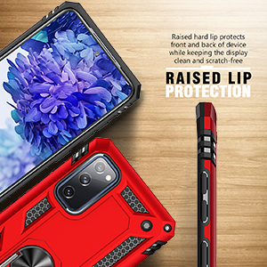 Yiakeng Compatible S20 FE Case, Samsung S20 FE Case with HD Screen Protector, Military Grade ...