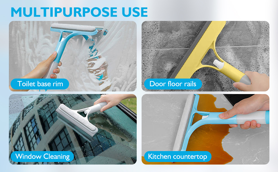 Amazon.com: 3 in 1 Spray Window Squeegee Cleaner Scraper, WindowSqueegee with Brush and Built-in ...