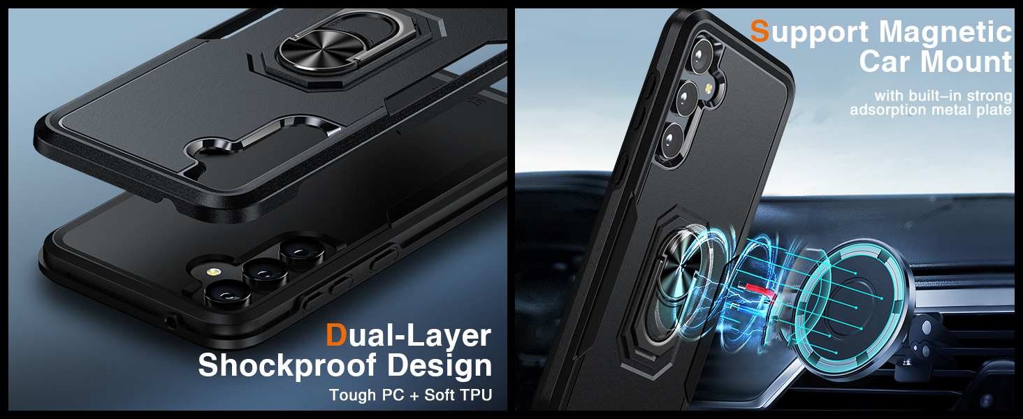 Amazon.com: GOLDJU for Samsung Galaxy S23 FE Case, with Screen Protector, [14FT Military Fully ...