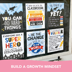 Amazon.com: Hadley Designs Motivational Posters for Classroom - 9 ...