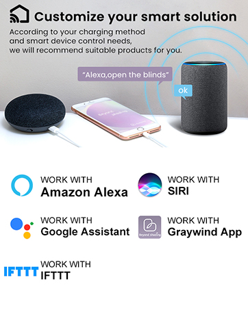 Amazon.com: Graywind Motorized Blackout Day Night Cellular Shades Compatible with Alexa Google ...