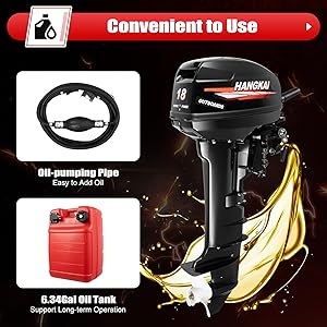 Amazon.com: DCEHKR 18HP 2-Stroke Outboard Motor, Heavy Duty Boat Motor, Fishing Boat Engine with ...