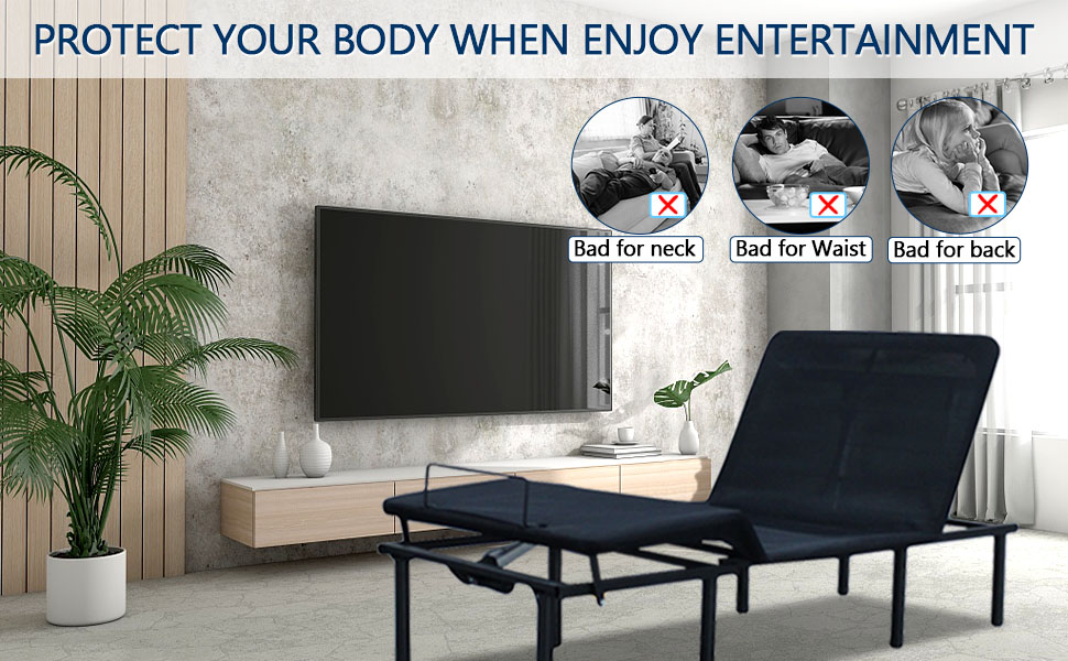 Amazon.com: Tatub Twin XL Adjustable Bed Frame with Head and Foot Incline, Electric Adjustable ...