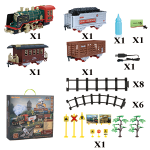 Amazon.com: Remote Control Train Set - Electric R/C Train Toy for Kids w/ Smokes,Lights & Sound ...