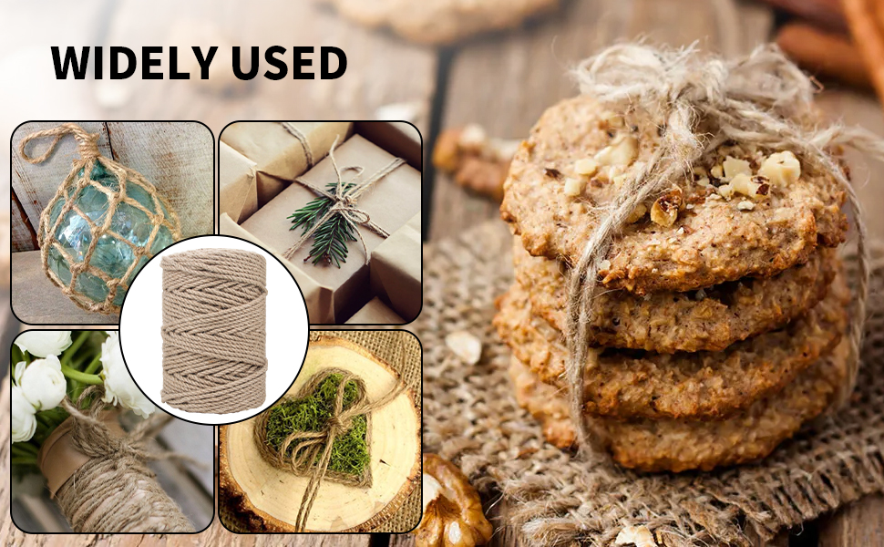 Amazon.com: Natural Jute Rope 5mm x109 Yard 3 Strand, ZUEXT Handmade ...