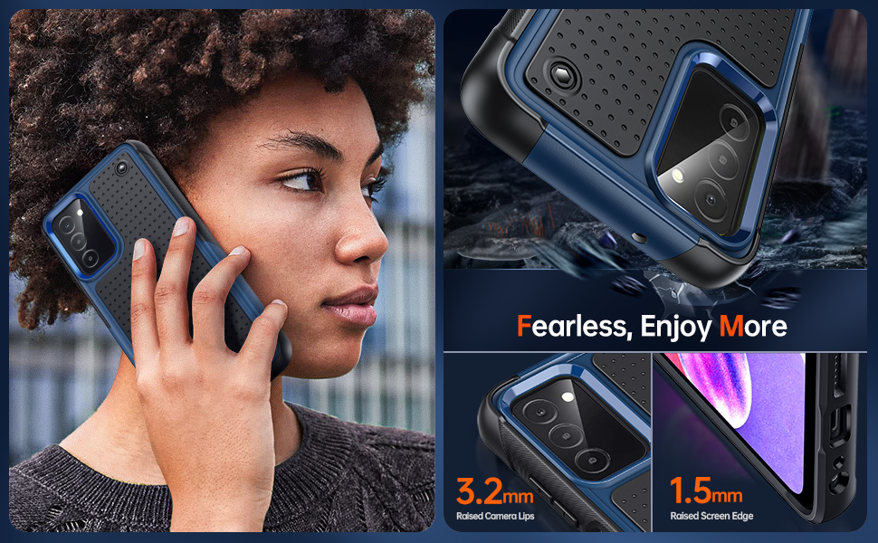 LeYi for Samsung Ao3s Phone Case: Galaxy A03s Phone Case with [2 Pack] Tempered Glass Screen ...