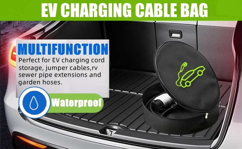 Amazon.com: BLIRITEL EV Cable Bags, Portable EV Chargers Cable Storage & Organizer for Jumper ...