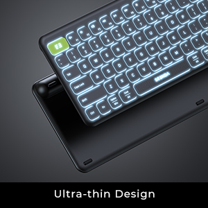 Amazon.com: seenda Backlit Bluetooth Keyboard (USB + Dual BT), Multi ...