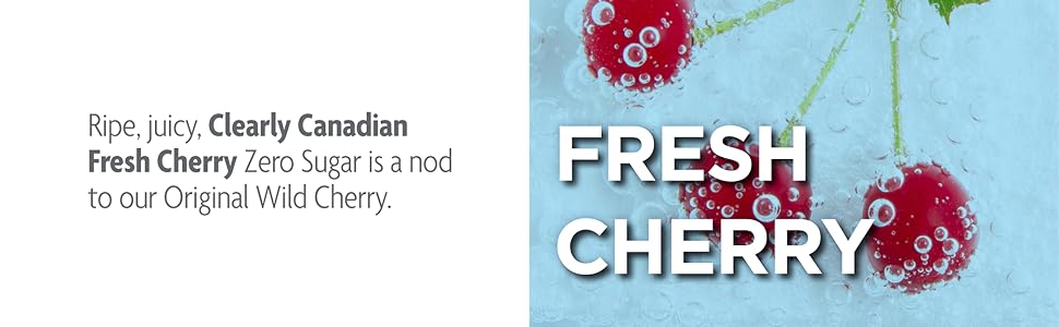 Amazon.com: Clearly Canadian Zero Sugar Fresh Cherry Sparkling Water Beverage, Zero Sugar & Zero ...