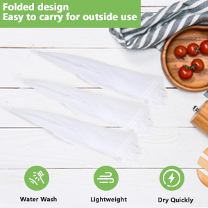 Amazon.com: Lauon Extra Large Food Cover, 3 Jumbo (40"X23.7"), White Mesh Plate Serving Tents ...