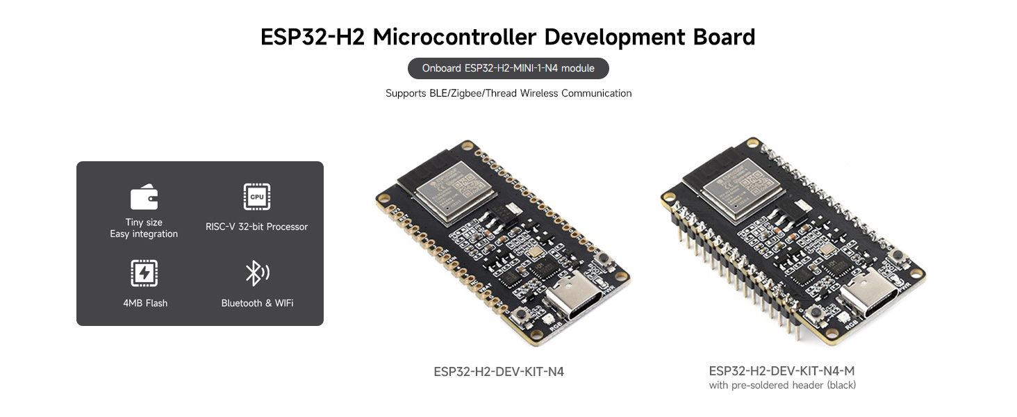Waveshare Esp32 H2 Microcontroller 96mhz Processor Esp32 H2 Mini 1 N4 Module Built In 4mb