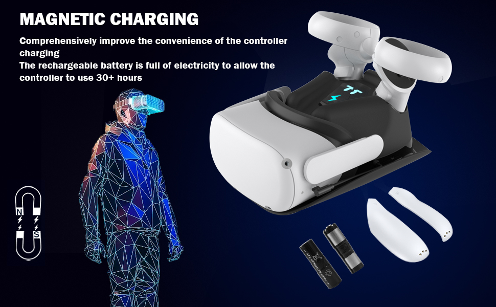 Amazon.com: Charging Dock for Oculus Quest 2, Magnetic Charging Station ...