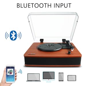 Amazon.com: Vosterio Record Player Turntable with Speakers for Vinyl ...