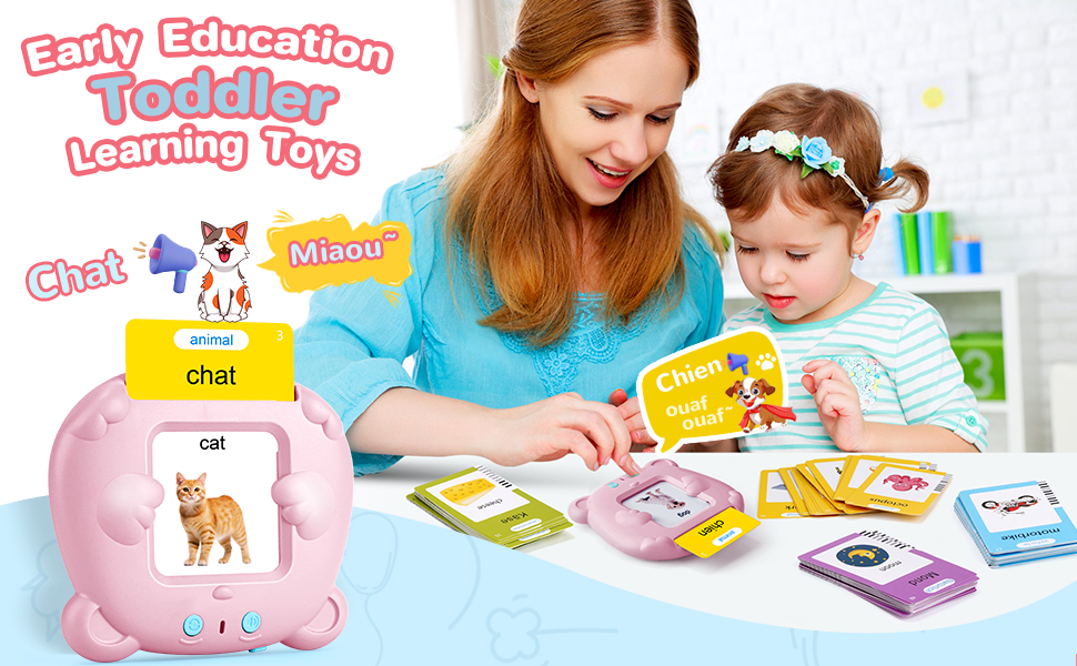 Kids Toddler Talking Flash Cards with 224 Sight Words, Learning ...