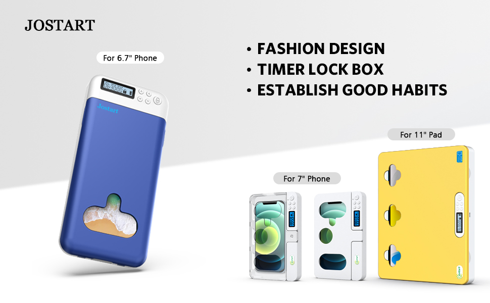 Amazon.com: Phone Lock Box with Timer, Timed Lock Box for 6.7" Cell Phones, Portable Phone Jail ...