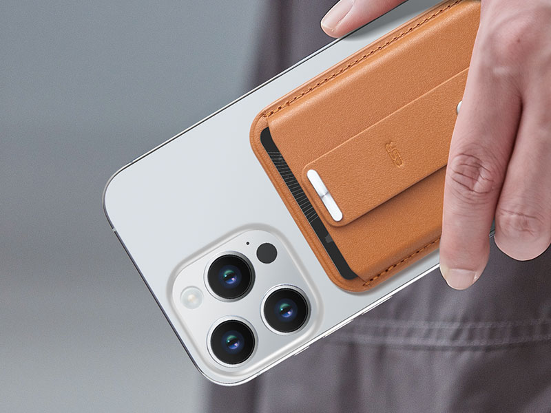 ESR Magnetic Wallet (HaloLock), Compatible with MagSafe Wallet, Secure-Grip Finger Loop, for ...