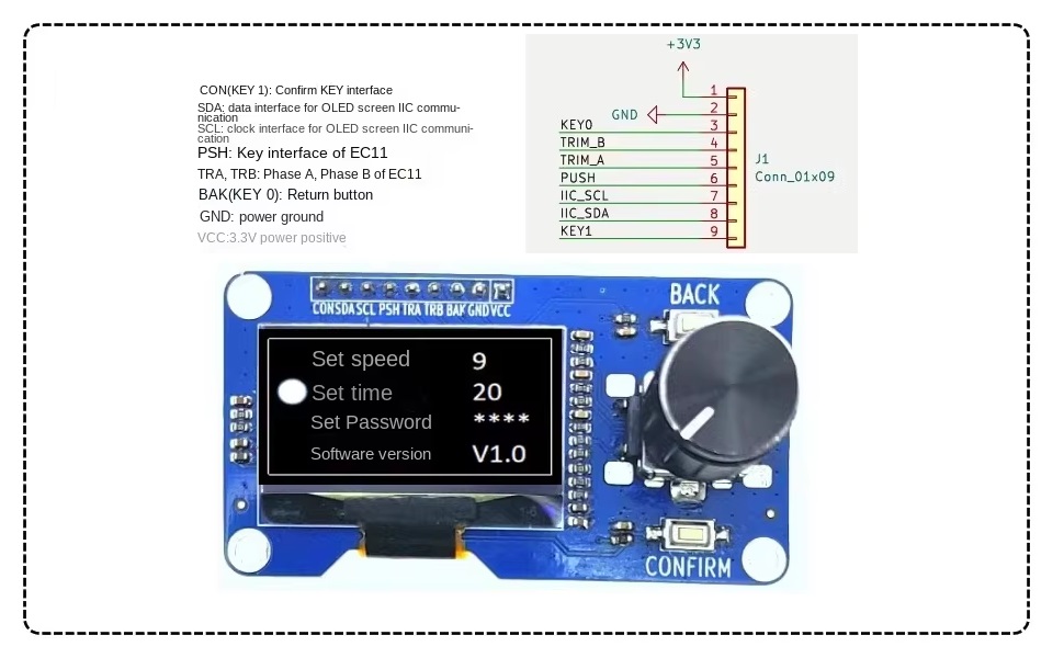 Amazon.com: 1.3 inch White OLED Display Screen Combined with EC11 ...