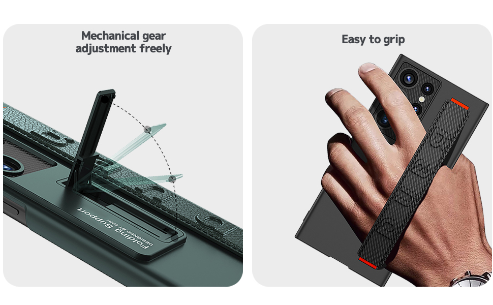 NINKI Compatible Samsung Galaxy S24 Ultra Case with Strap & Kickstand,Ultra Slim & Thin ...