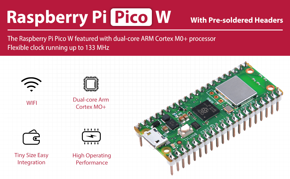 Amazon.co.jp: GeeekPi Raspberry Pi Pico WH IoT スターターキット、Raspberry Pi Pico W Ultimate Kit with ...