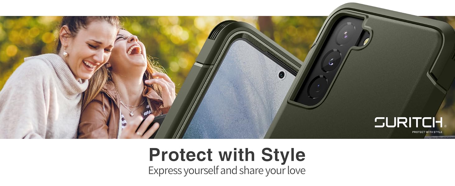 Amazon.com: SURITCH for Samsung Galaxy S21 Case 6.2 Inch (Only), (2 Front Frames) Full-Body ...