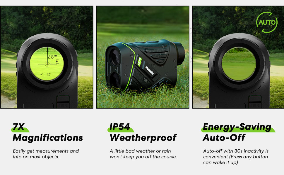 Golf Rangefinder with Slope, 1200 Yards Laser Range Finder for Golfing, 7X Magnification, Flag ...