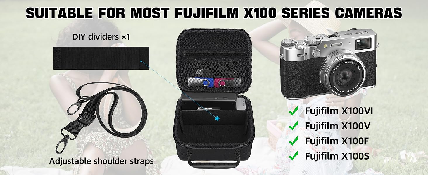 Amazon.com : HESPLUS Hard Travel Camera Carrying Case for Fujifilm X100V/ X100VI/ X100F/ X100S ...