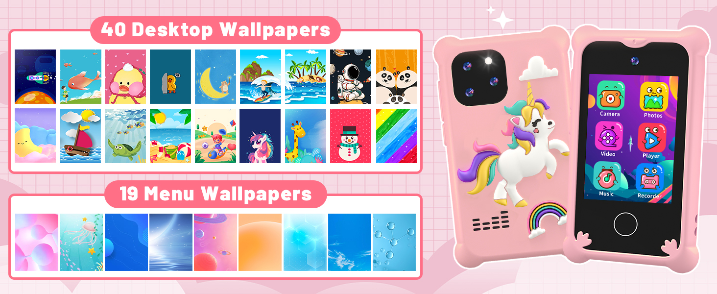 Kids Phone for Girls, Christmas Birthday Presents Gifts for 3 4 5 6 7 8 ...