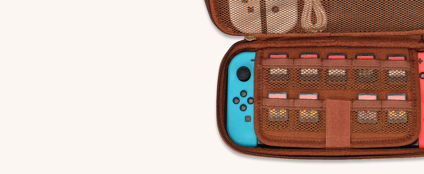 Younik Switch Case for Switch and Switch OLED, PU Leather Switch Case ...