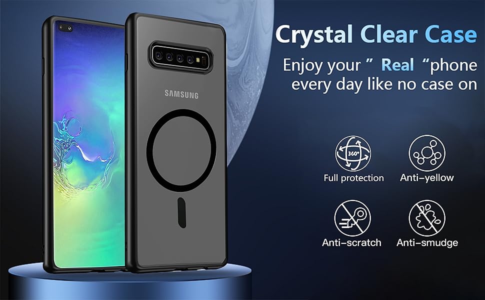 Amazon.com: Guizzcg for Samsung Galaxy S10 Plus Magnetic Case [Compatible with Magsafe] Soft TPU ...