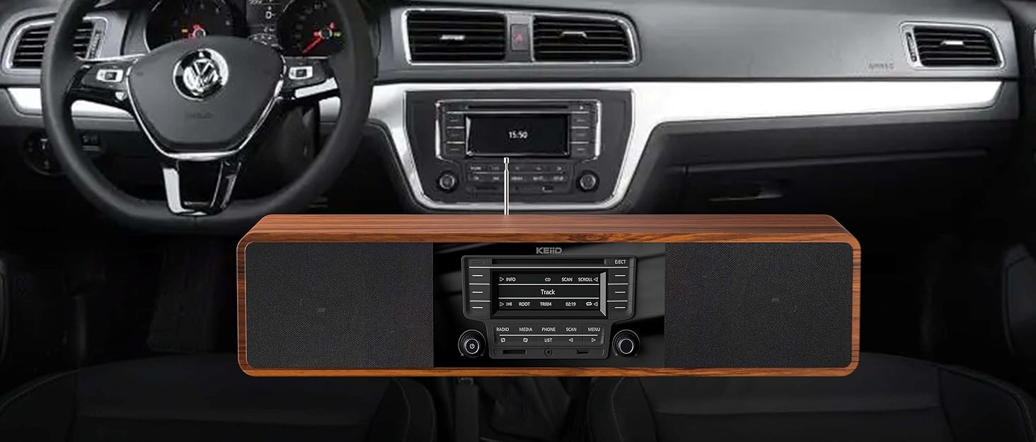 Amazon.com: KEiiD CD Player for Home with Bluetooth Stereo System ...