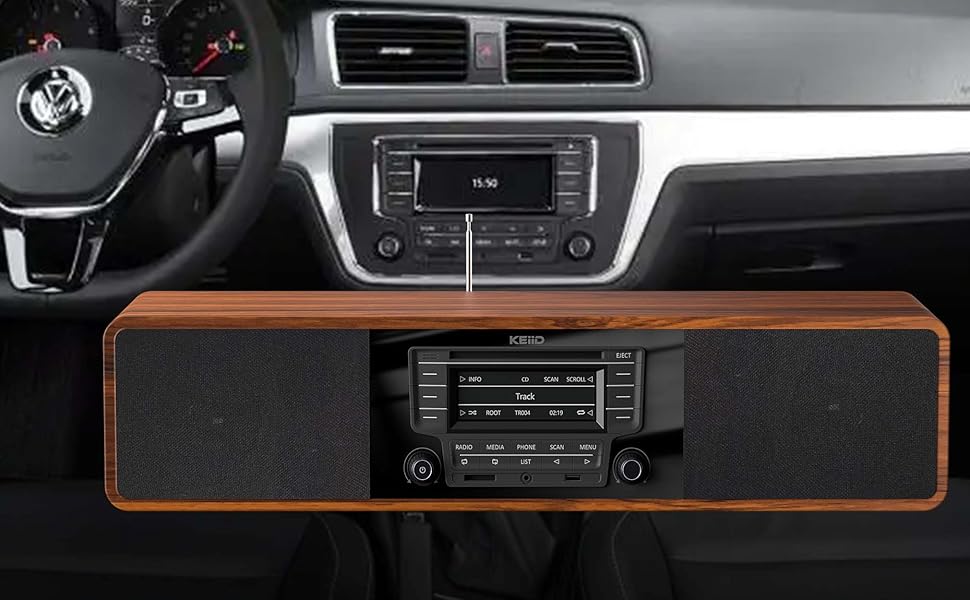 Amazon.com: KEiiD CD Player for Home with Bluetooth Stereo System ...