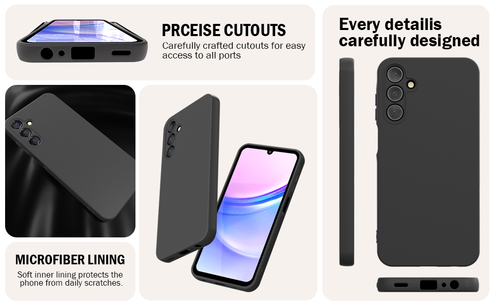 Amazon.com: KSWOUS for Samsung Galaxy A35 5G Case with 2 Pack Screen Protector, Liquid Silicone ...