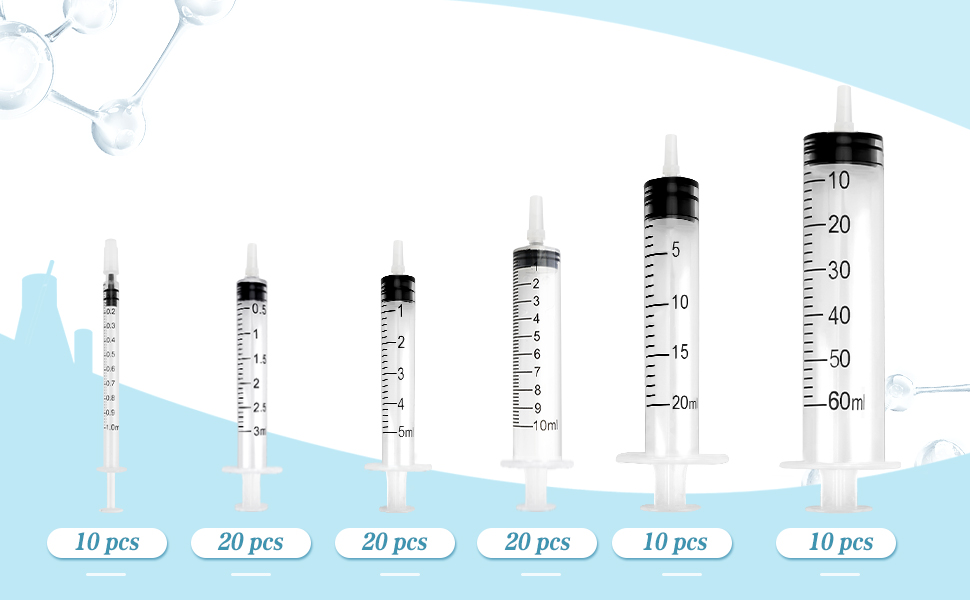 Amazon.com: Syringe, Syringe for Liquid, 10ml Syringe, Syringes Without Needle, Plastic Syringe ...