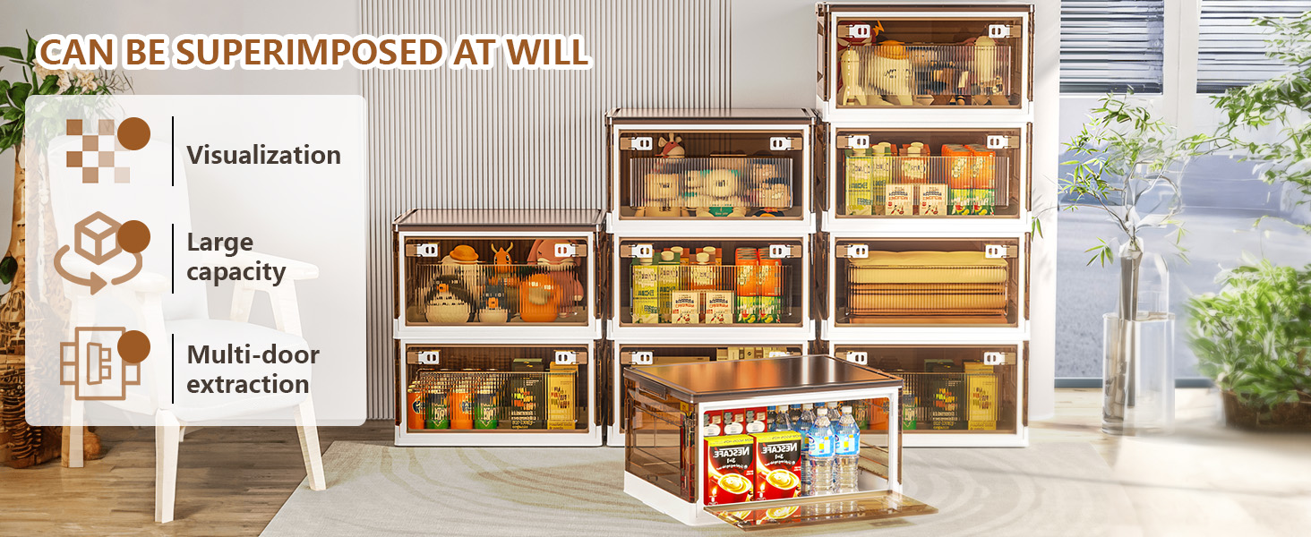 Amazon.com - YFXCVSL 26Qt Plastic Storage Bins with 1 Lid 3 Tier ...