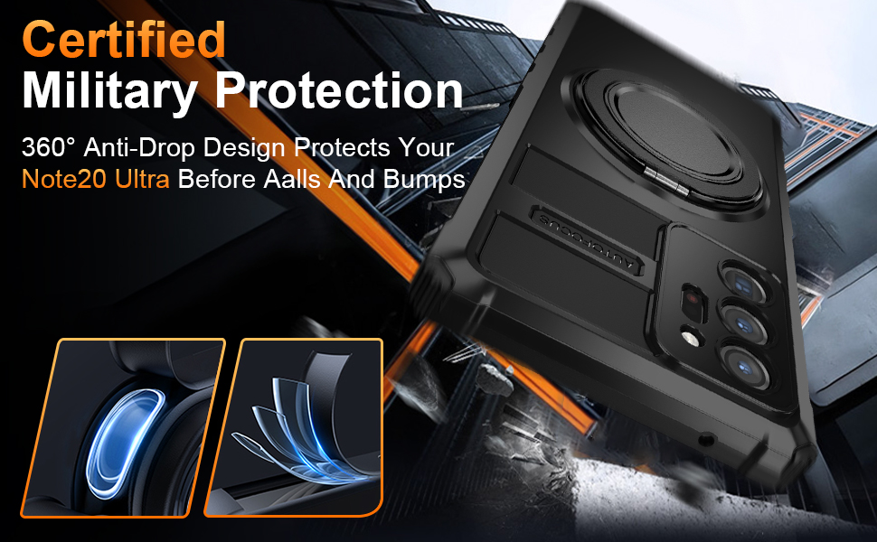 Amazon.com: Magnetic Ring Stand for Samsung Galaxy Note 20 Ultra Case with Screen Protector ...