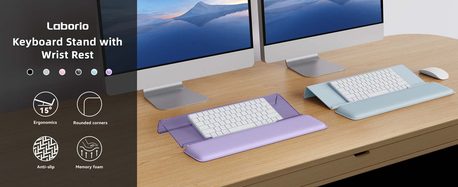 Amazon.com: Laborio Computer Keyboard Stand for Desktop, Keyboard Wrist ...