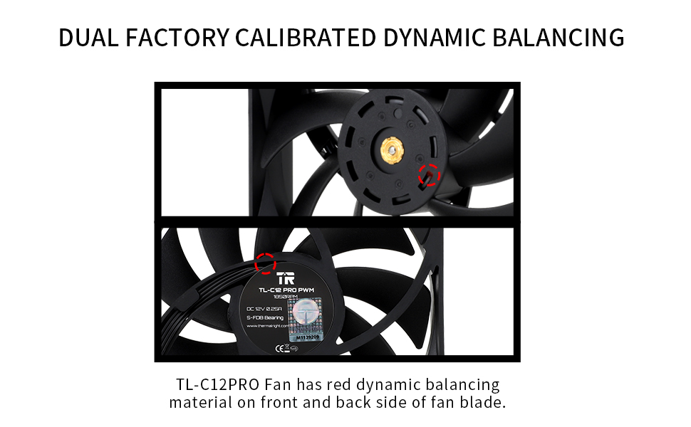 Amazon.com: Thermalright TL-C12PRO Ventilador de CPU de 4.724 in, rodamiento S-FDB, ventilador ...