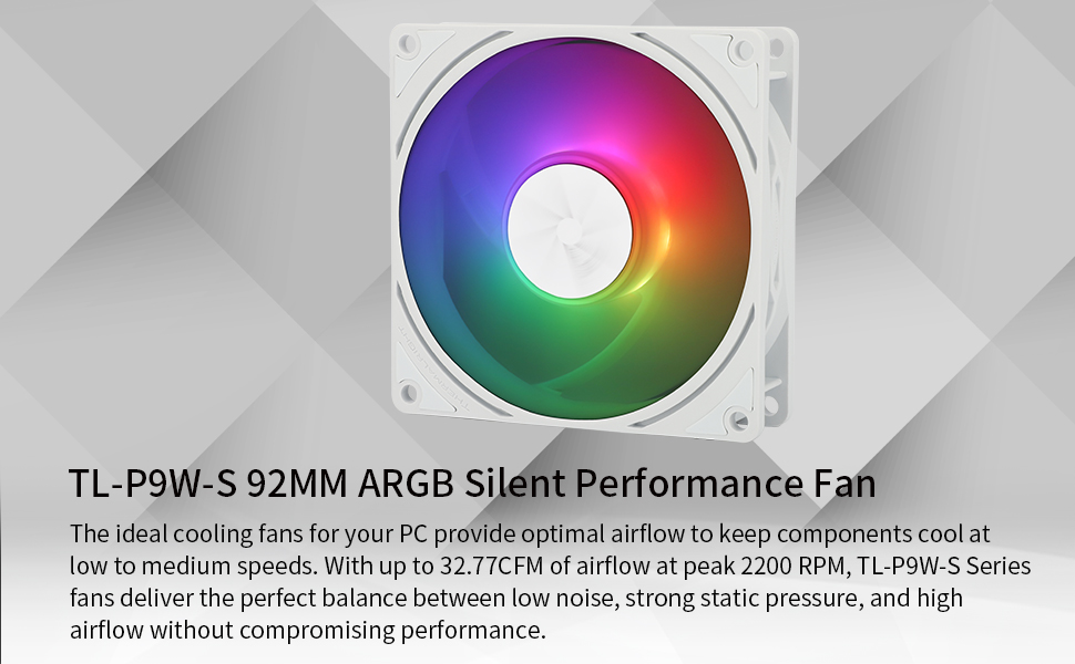 Amazon.com: Thermalrlght TL-P9W-S CPU PWM Fan PC Case Fan, Quiet 4PIN PWM Computer 92mm Fan ...