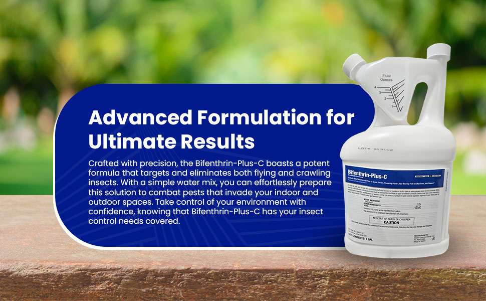 Amazon.com: Bifenthrin-Plus-C Insecticide (1 Gal) - Roach Killer Indoor Infestation, Termite ...