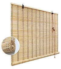 Amazon.com: HIAPES Custom Size Bamboo Blinds for Interior Windows ...
