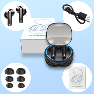 Smoonigh Wireless Earbuds, Bluetooth 5.3 Headphones with 4 Microphone ...