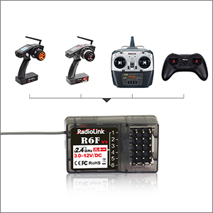 Radiolink R6F RC Empfänger 2.4 Ghz 6-Kanal große Reichweite bis zu 400m für Autos Boote ...