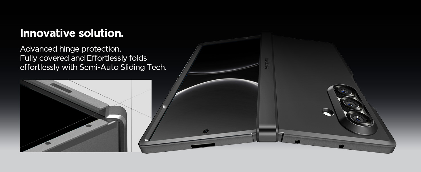 Amazon.com: Spigen 適用於 Galaxy Z Fold 7 保護套,Tough Armor Pro MagFit [鉸鏈保護] [快速無線充電/銀河磁鐵] - 黑色 : 手機和配件