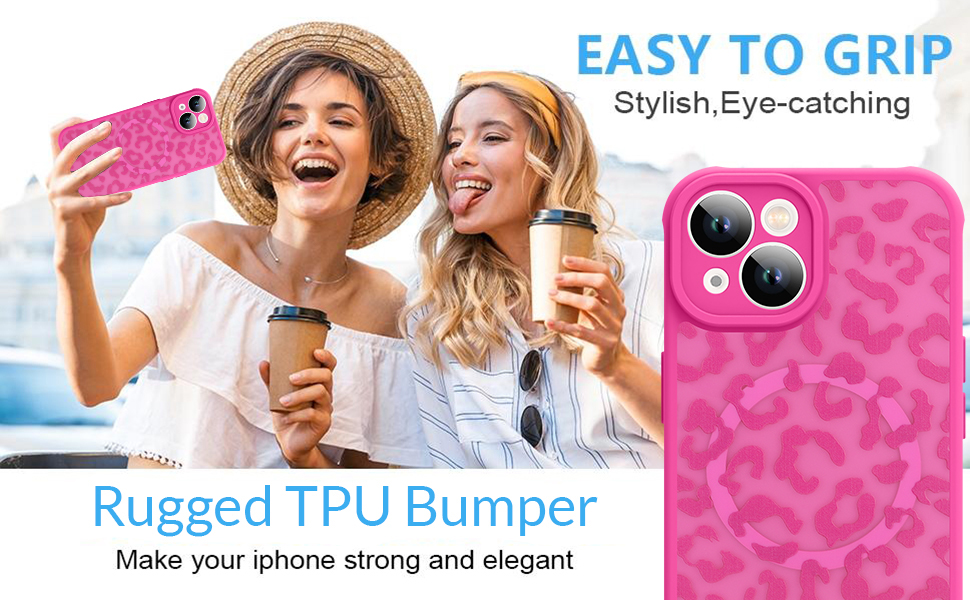 Amazon.com: MOWIME Magnetic for iPhone 15 Plus Case Leopard [Compatible with MagSafe] [Full ...