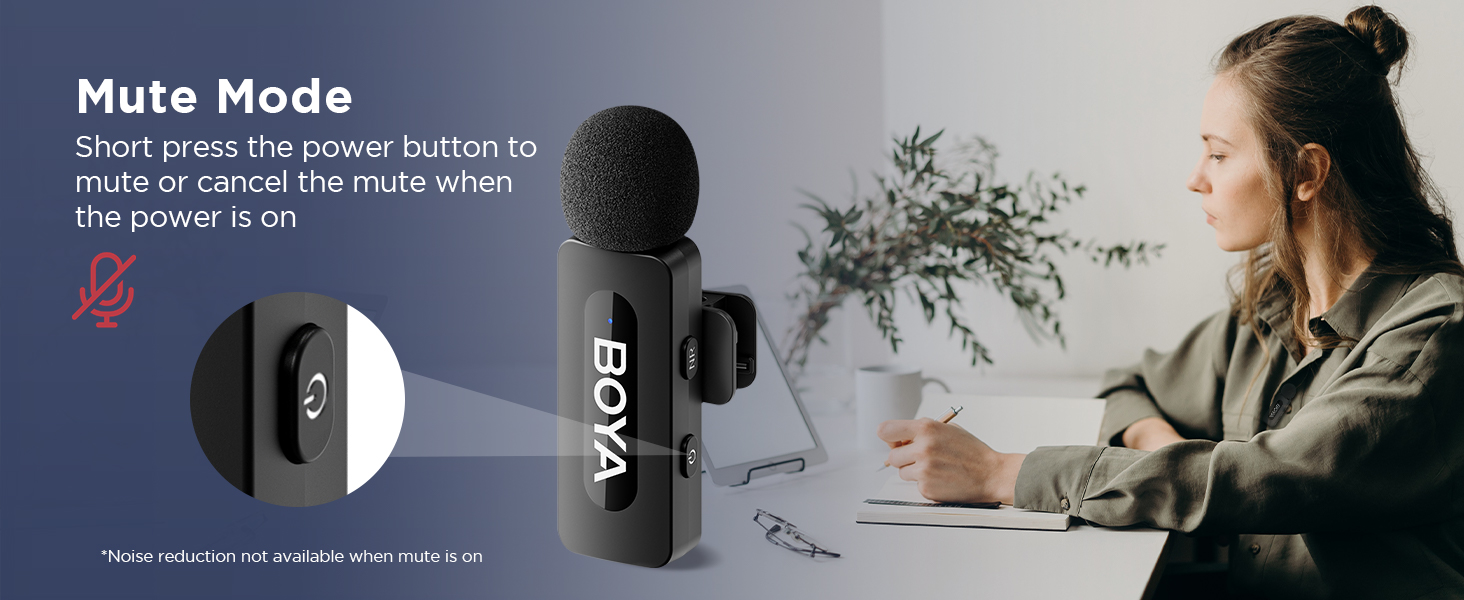 BOYA by-V2 Upgrade Wireless Lavalier Microphone - Wireless Laple Mics for iPhone11/12/13/14 iPad ...