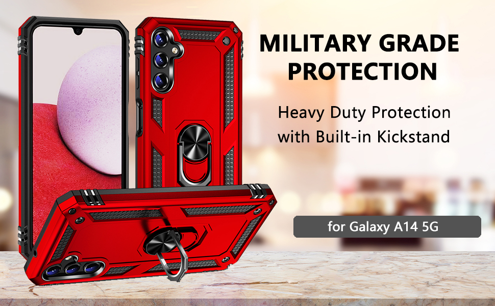 Amazon.com: Dionsibei Military Grade Drop Impact for Samsung Galaxy A14 5G Case Galaxy A14 Case ...