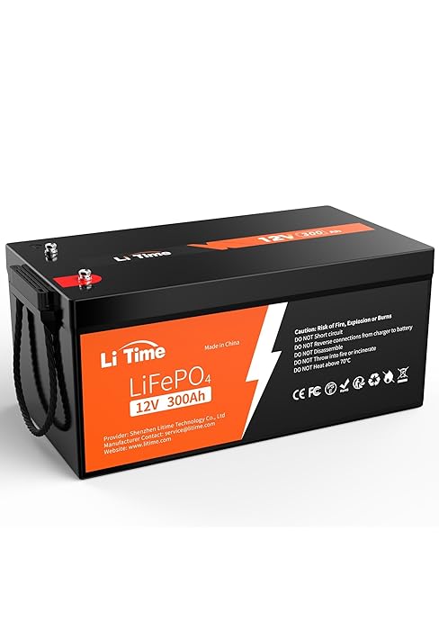 Amazon.com: Litime 12V 200Ah Plus Lithium LiFePO4 Battery, Built-in 200A BMS, 4000-15000 Deep ...